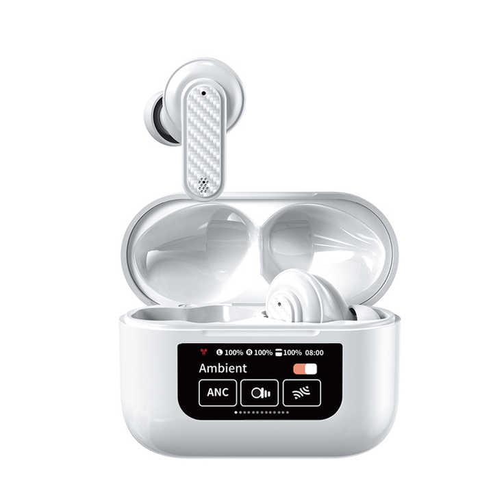 Touch Screen Displays ANC TWS Gaming Earbuds Wireless Noise Cancelling ...