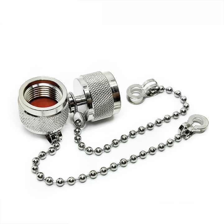 TNC Coax Cap Protective Cover with Chain - Durable Connectors