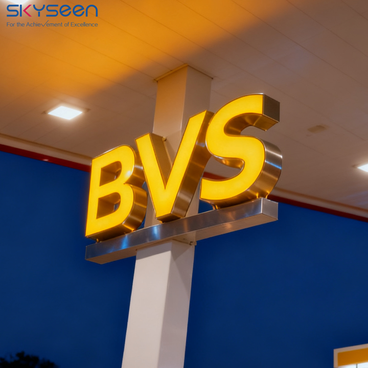 Skyseen Premium Metal Frame Frontlit LED Sign Illuminated Letter logo ...