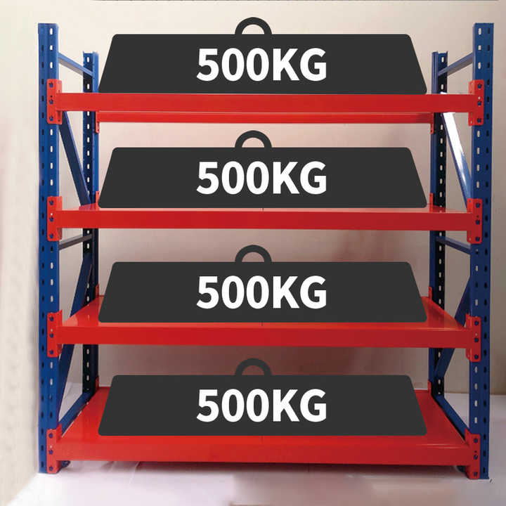 Heavy Duty Metal Racking 4 Tier Boltless Adjustable Warehouse Racking ...