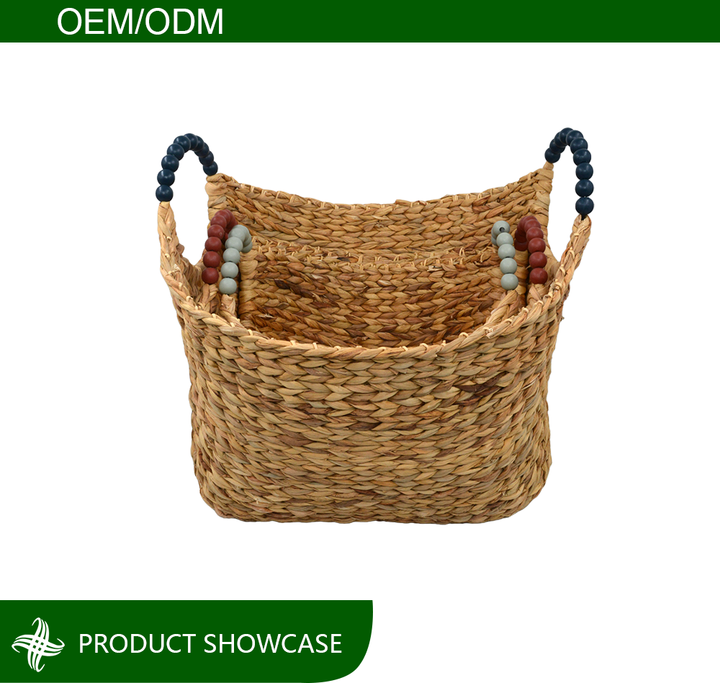 Handmade Water Hyacinth Storage Basket For Clothing - Oem