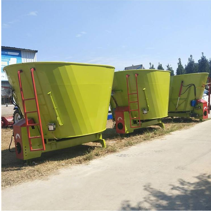Powerful 12cbm High Efficiency Vertical TMR Feed Mixer for Cow Feeding Thick Blades Powerful ...