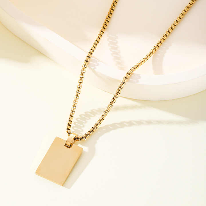 Custom Engravable Logo Name Letter Necklace - Stylish & Durable