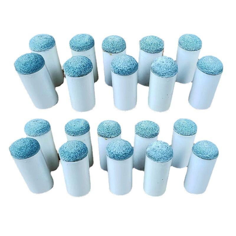 ZEWINX Leather Pool Cue Tip Protectors (Brown/Blue)-Billiard Ferrules ...