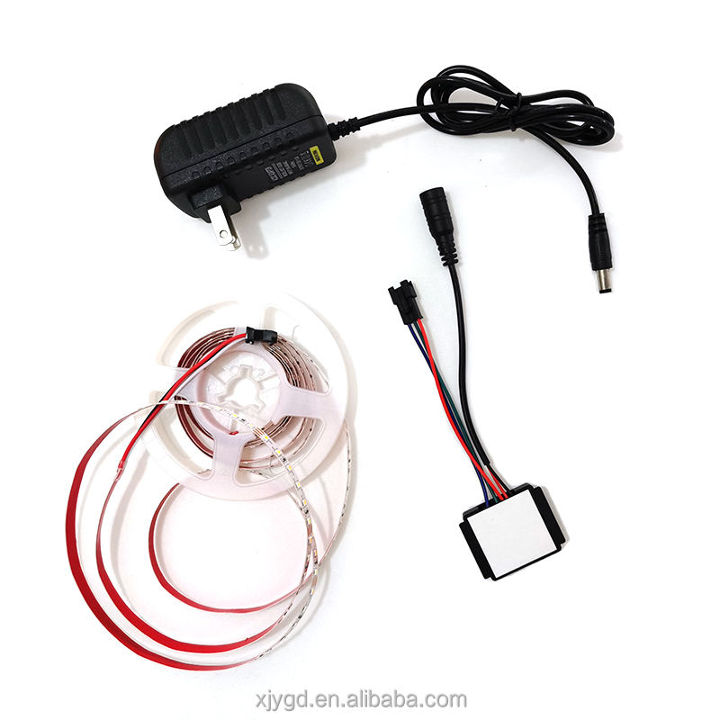 12V Touch Switch 2835 LED Strip Kit With Tri Color Dimmable Lighting ...