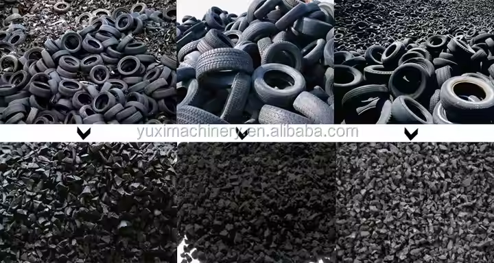 50 Tons Tire Recycling Machine Scrap Tire Recycling Plant Crumb Rubber ...