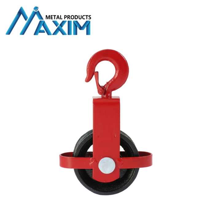 Gin Wheel 250mm with a Hook Scaffolding Pulley Block Lifting Crane ...