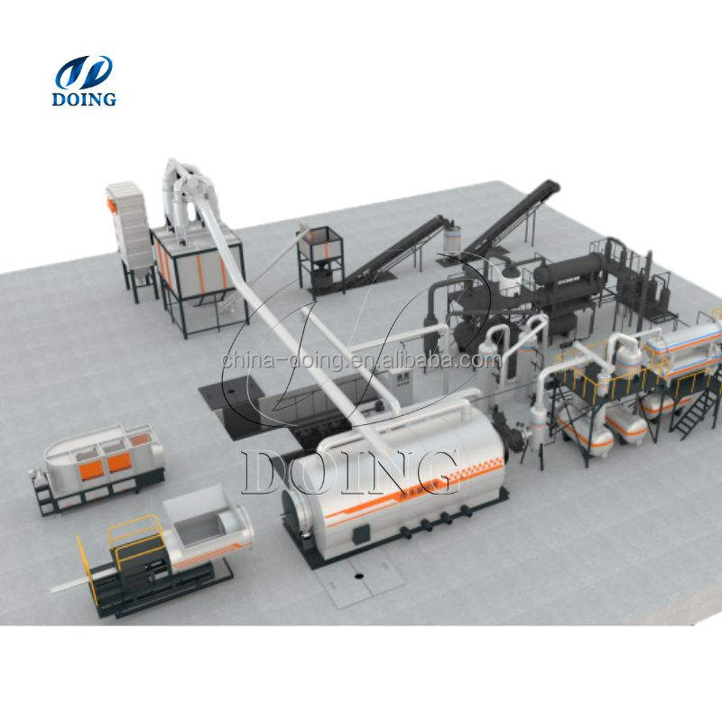 MSW Plastics and Tires Recycling Environmental Friendly Electric ...