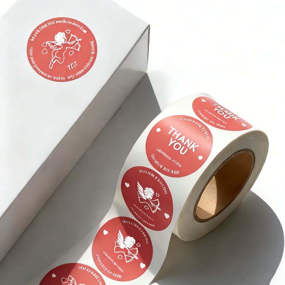 Custom Waterproof Self-adhesive Packaging Label Roll Private Sticker ...