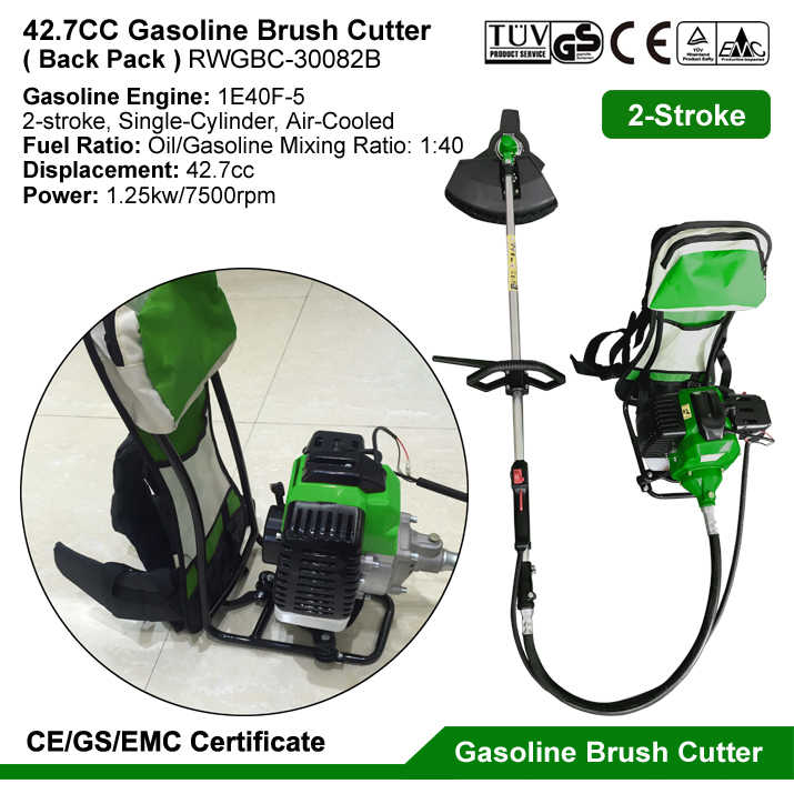 42.7CC Backpack Gasoline Grass Trimmer Tools Gas Cordless Brush Cutter ...