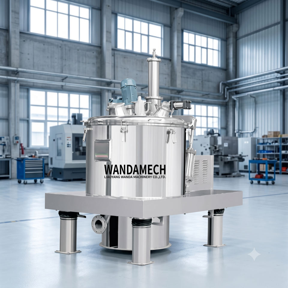 Heavy Duty Industrial Vertical Scraper Bottom Discharge Centrifuge ...
