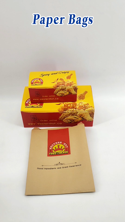 Recyclable Kraft Paper Packaging - Custom Print Chicken Box