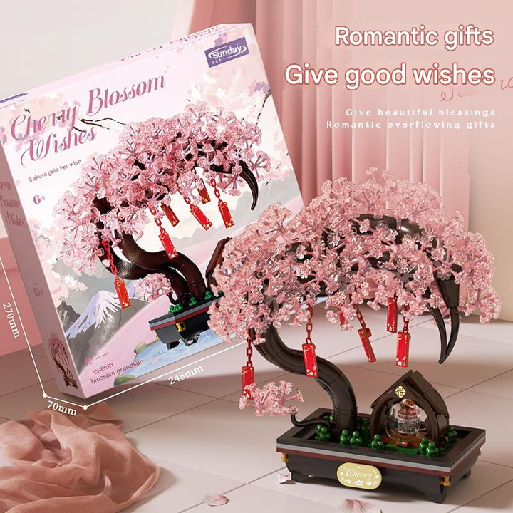 Sakura Wishing Tree Building Block 706pcs Street View Series DIY Sakura ...