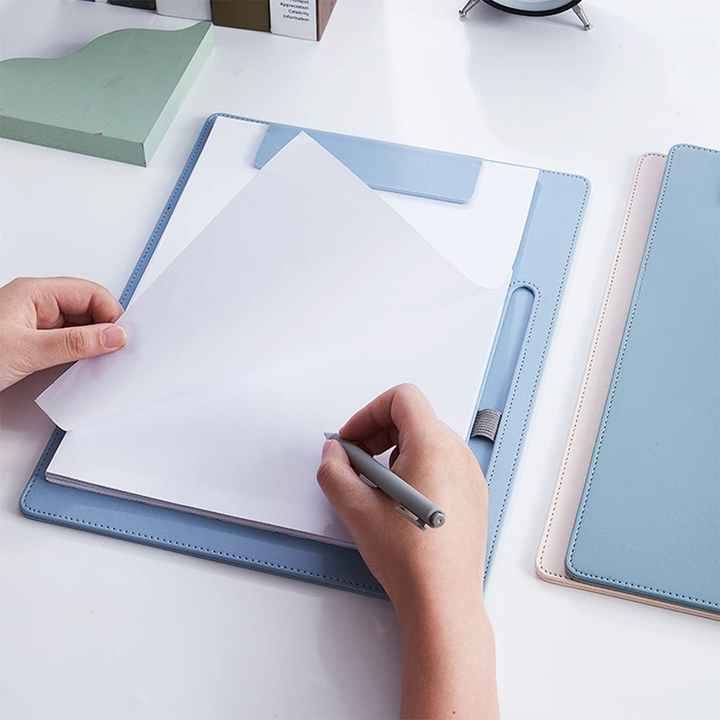 Leather Strong Magnetic Buckle Pen Loop Office Business A4 Notepad ...