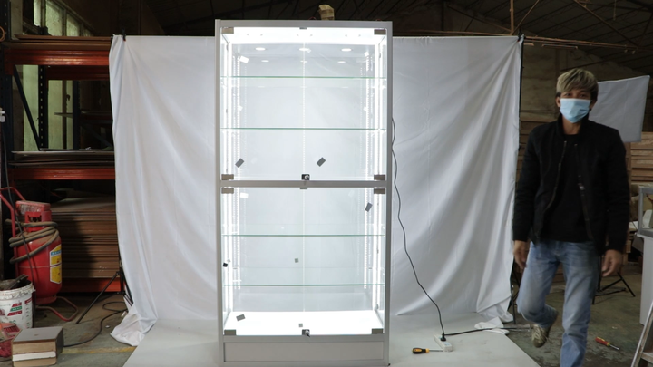 Lighting Full Glass Vitrine Showcase/vitrine Glass Display Case/vitrine ...