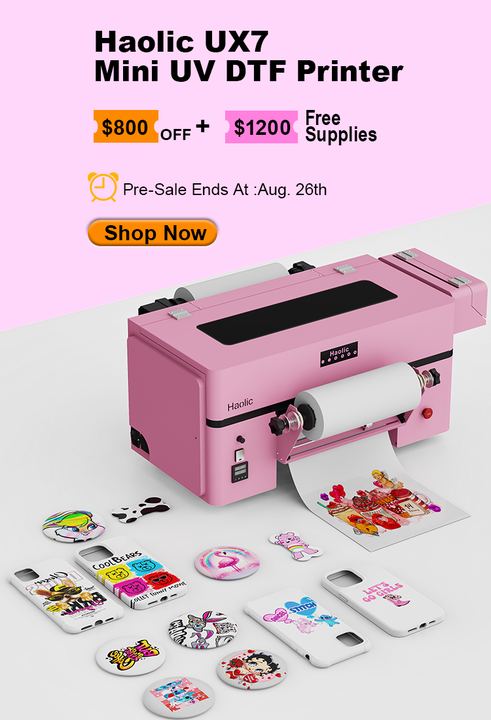 Haolic UX7 Mini UV DTF Printer - Perfect for Small Business
