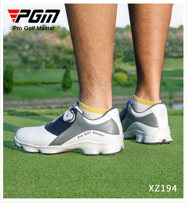 PGM XZ194 high quality men genuine leather golf shoes full waterproof ...