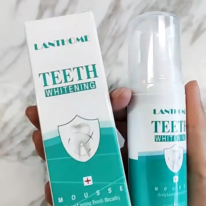 LANTHOME 치아 미백 무스 치약 치과 구강 위생 얼룩 제거 플라크 치아 청소 치아 흰색 도구 새 버전| Alibaba.com
