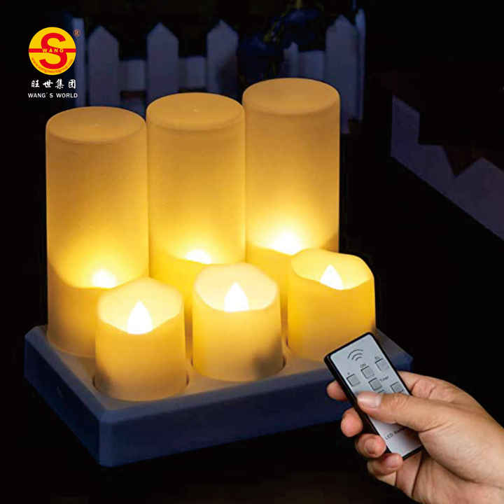 Warm White Flameless Rechargeable Candle Set for Weddings