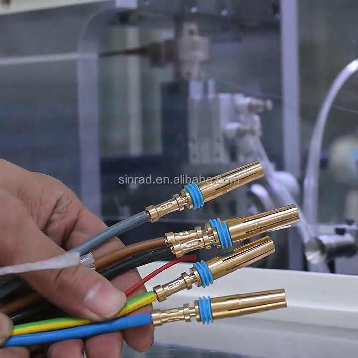 Semi-Automatic Cable Manufacturing Equipment Wire Terminal Crimping Machine with Waterproof Plug ...