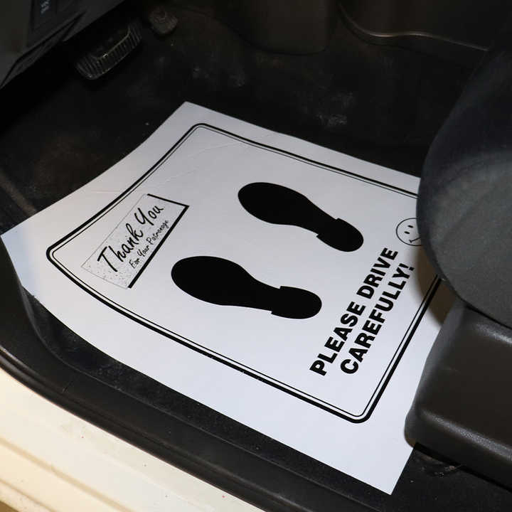 Einweg White Paper Auto FuBmatten Kunststoff Boden matte