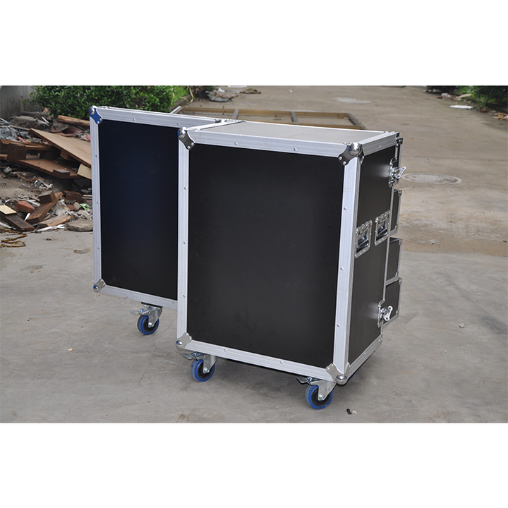 12U Vertical Amplifier Rack Case with Casters - DEFEND GUARD