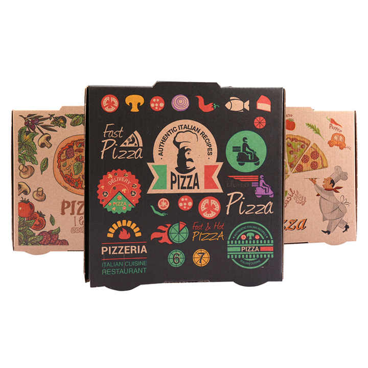 Custom Design Food Packaging Pizza Box Takeout Food Packing Folding ...