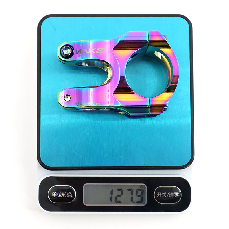 MTB Bike Stem - Colorful Rainbow 31.8mm, 35mm Dual Color Short Riser ...
