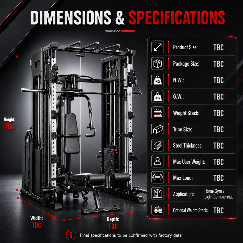 Smith Machine Multi-functional Home Gym Set High Quality Steel Squat ...