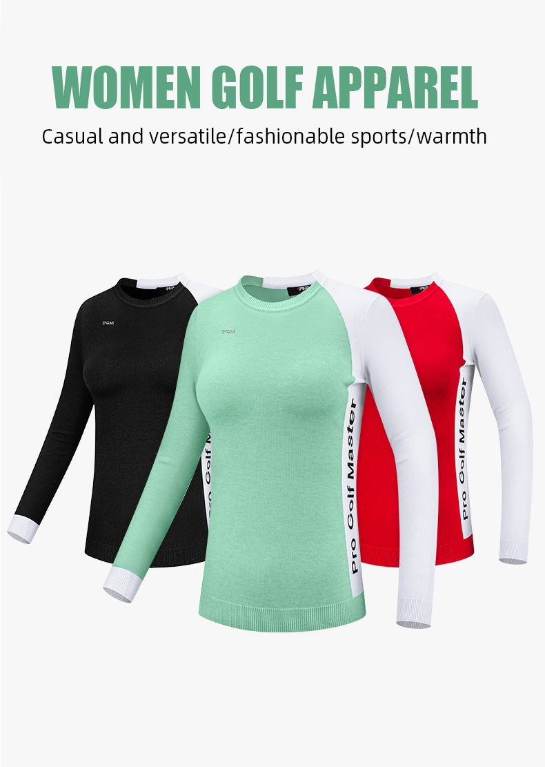 PGM YF495 golf sweater woman o-neck long sleeve custom cashmere golf ...