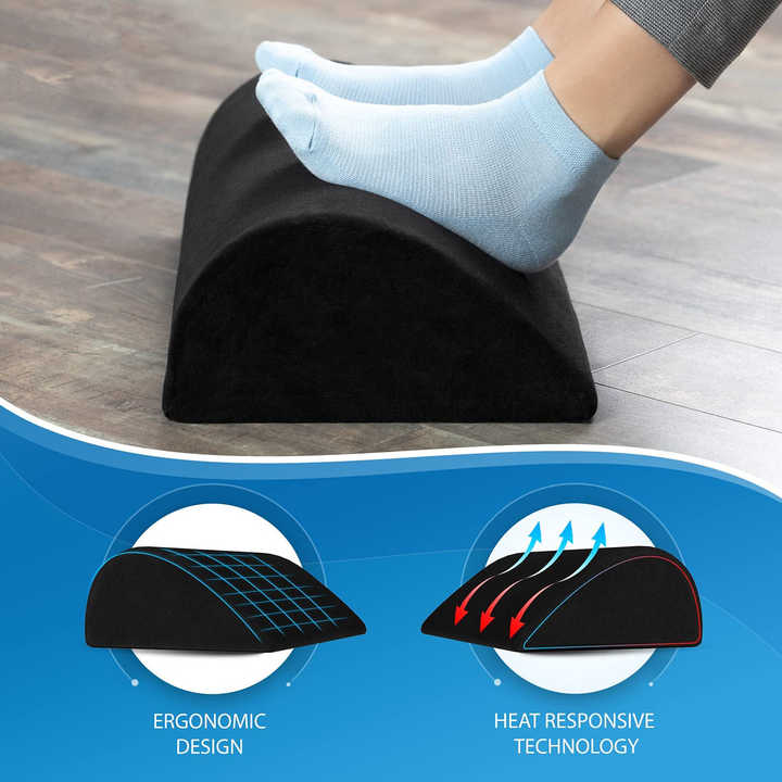 Ergonomic Memory Foam Foot Rest for Office & Gaming Chairs