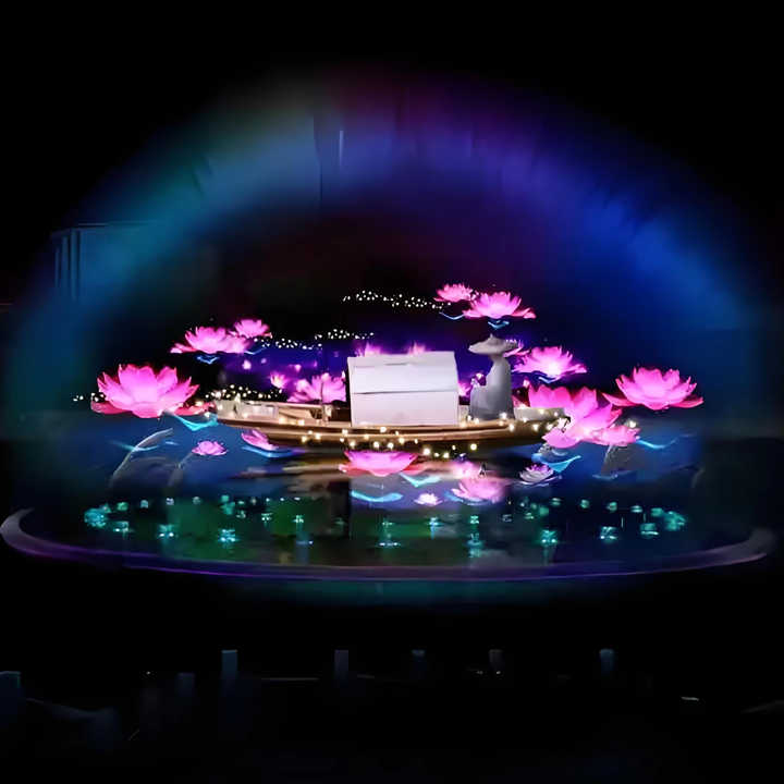 3D Movie Water Screen Fountain - Outdoor Projector Effects