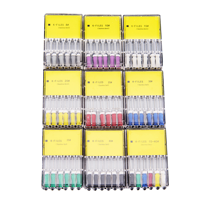 Endodontics Dental Root Canal Files Stainless Steel Hand Use K H R File ...