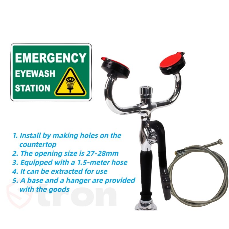 Emergency Eyewash Station Copper Electroplating Handheld Eye Wash Lab ...