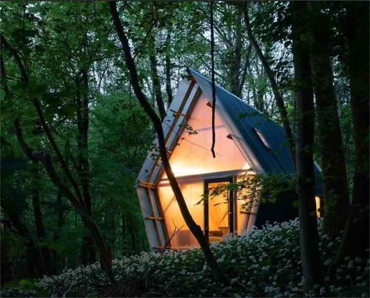 Amazing Tiny a Frame House /pentagon Shape Cabin /star Shape Cabin for ...