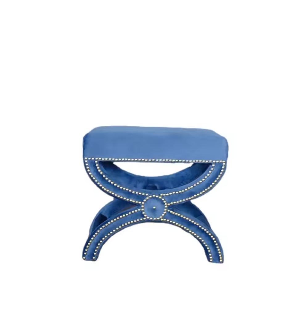 Cross leg ottoman store
