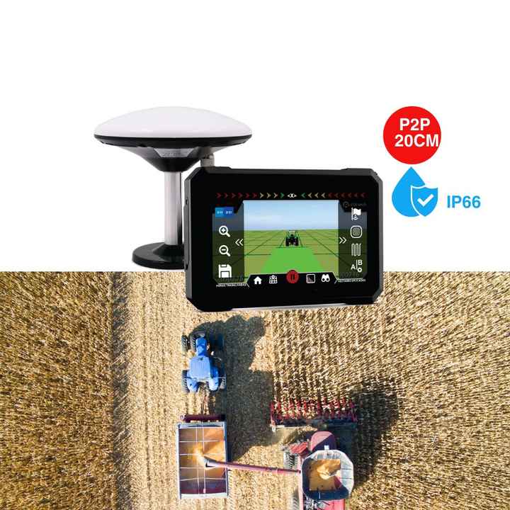RICOEL 7-Inch Waterproof GPS Navigation Guidance 20cm Accuracy GNSS for Agriculture Farming ...