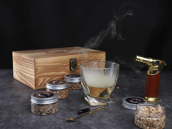 Luxury Wooden Cocktail Smoker Kit - Elevate Your Mixology