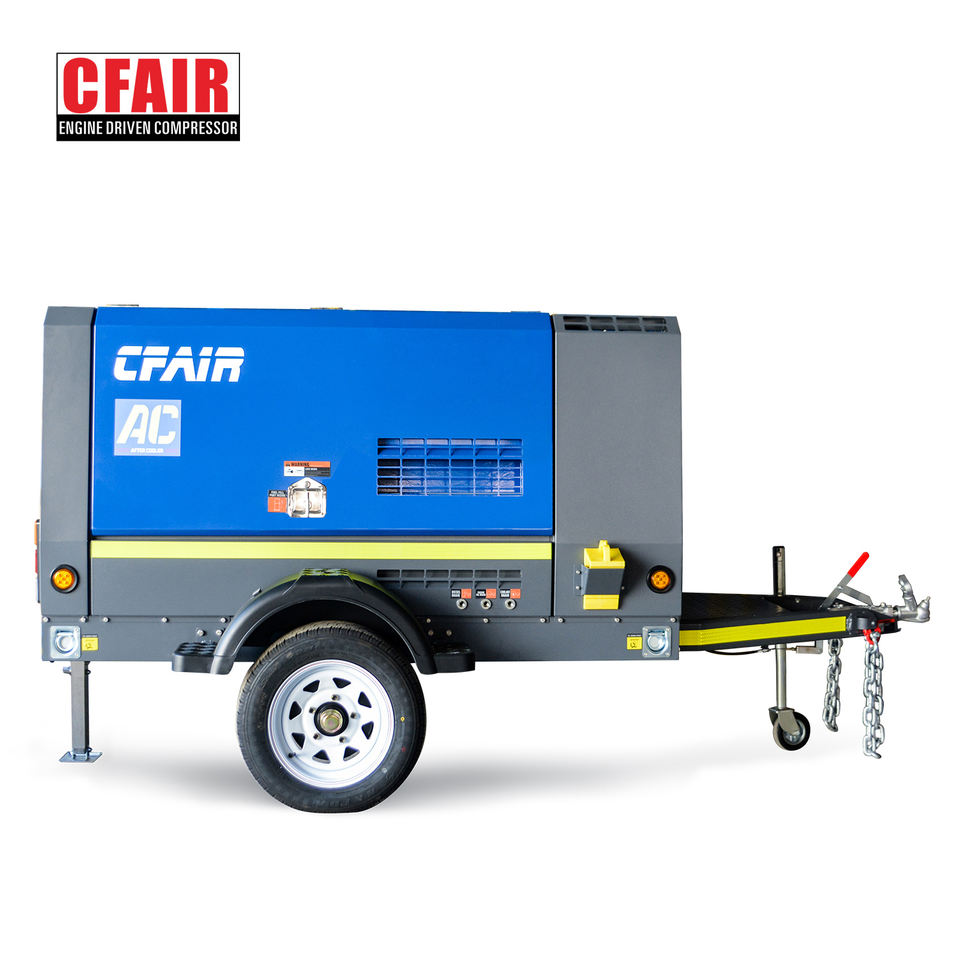 Diesel Engine Air Compressor 190 Cfm 7 Bar Using for Construction ...