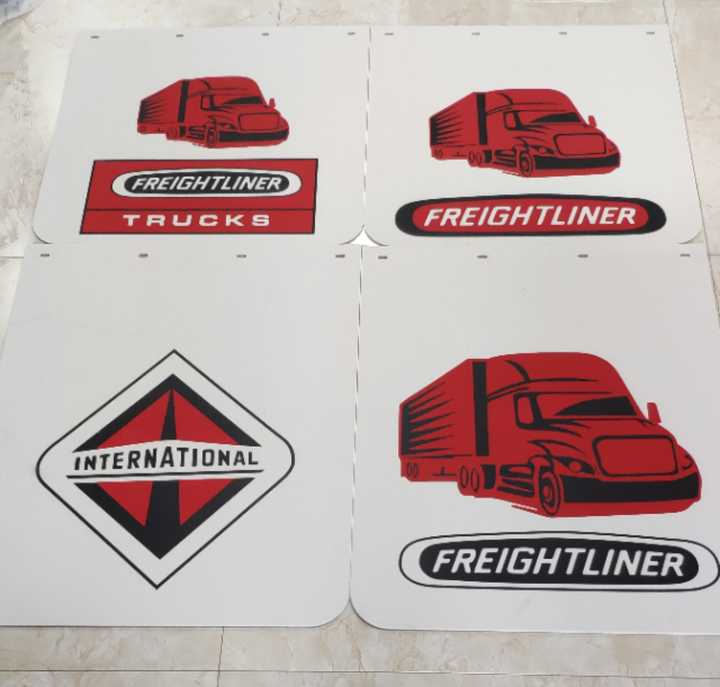 Custom Rectangular Rubber Mud Flaps for Heavy Duty Trucks