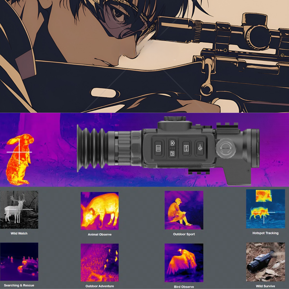 Thermal Imaging Scope with 1000m Laser Rangefinder