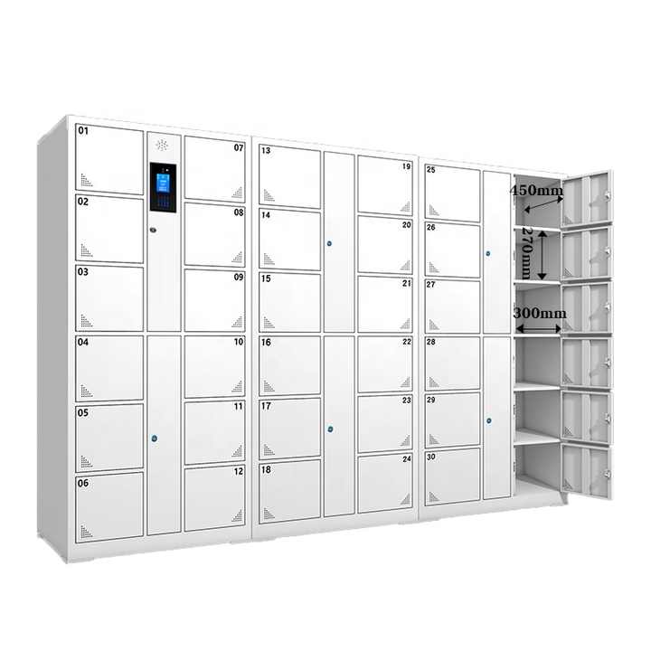 Yinlong Customized 24-Doors Steel Face Recognition Locker