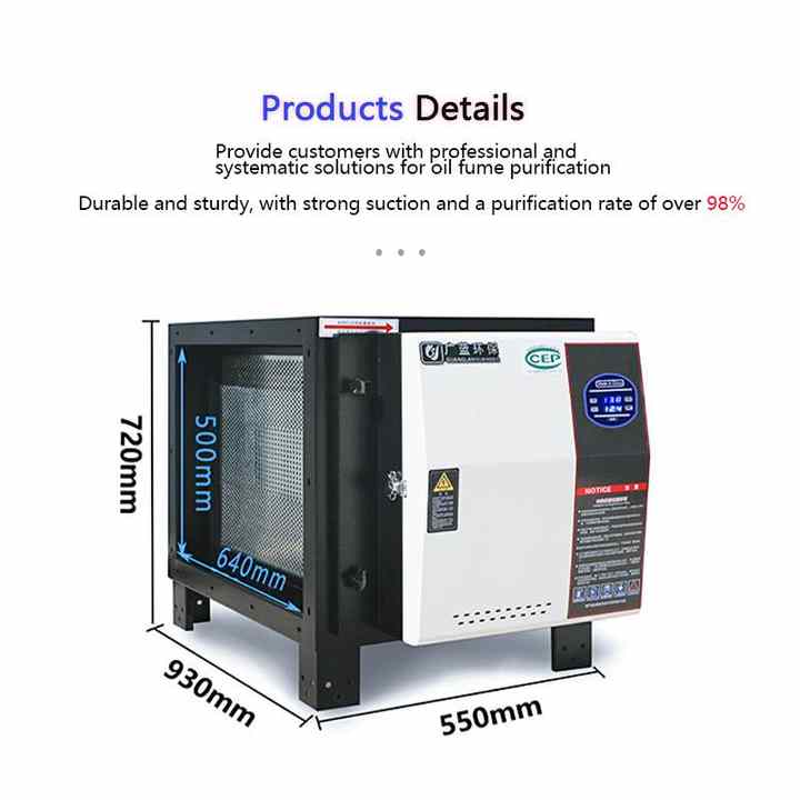 Commercial Kitchen Electrostatic Precipitator ESP for Remove Kitchen ...