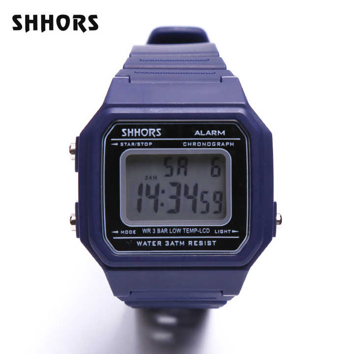 Shhors Watch Digital Alarm Chronograph Wristwatch 3ATM Water Resistant ...