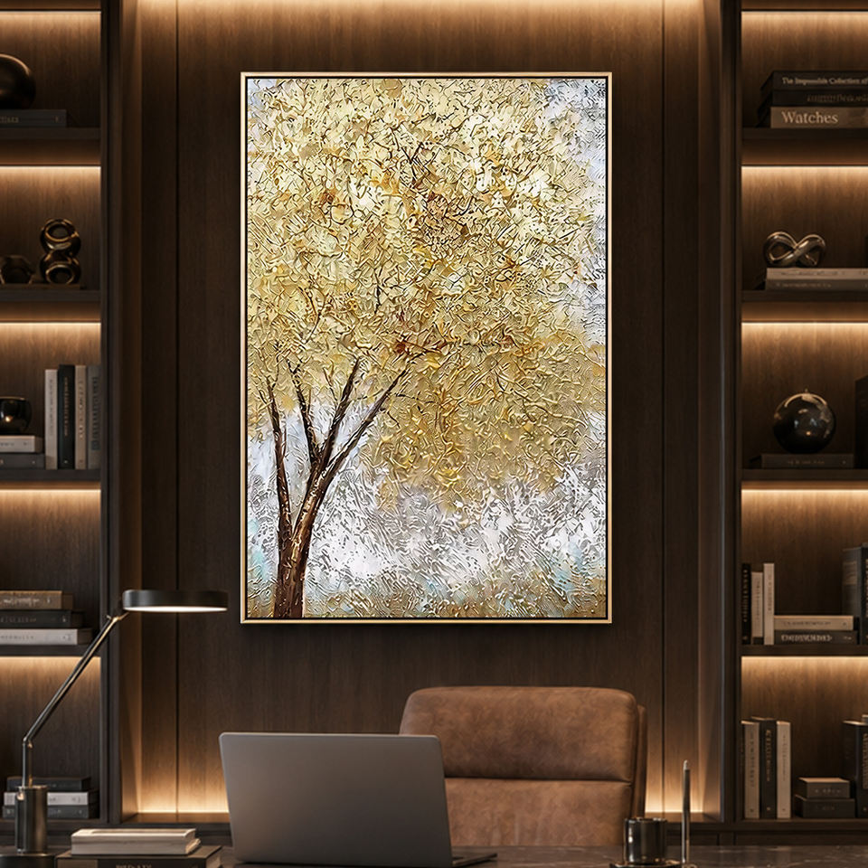 Handmade Canvas Home Decor Modern Abstract 3D Textured Landscape Wall ...