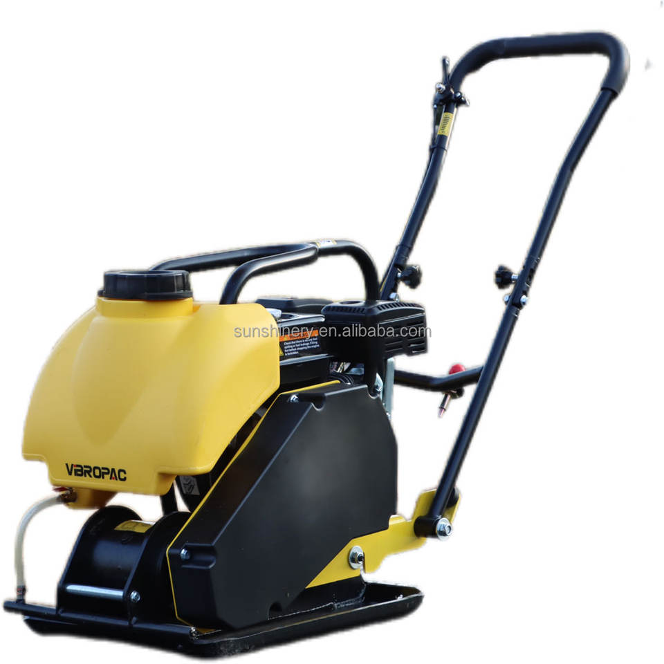 80kg Durable Plate Compactor 14KN Foldable Handle Optional Wheels Road ...