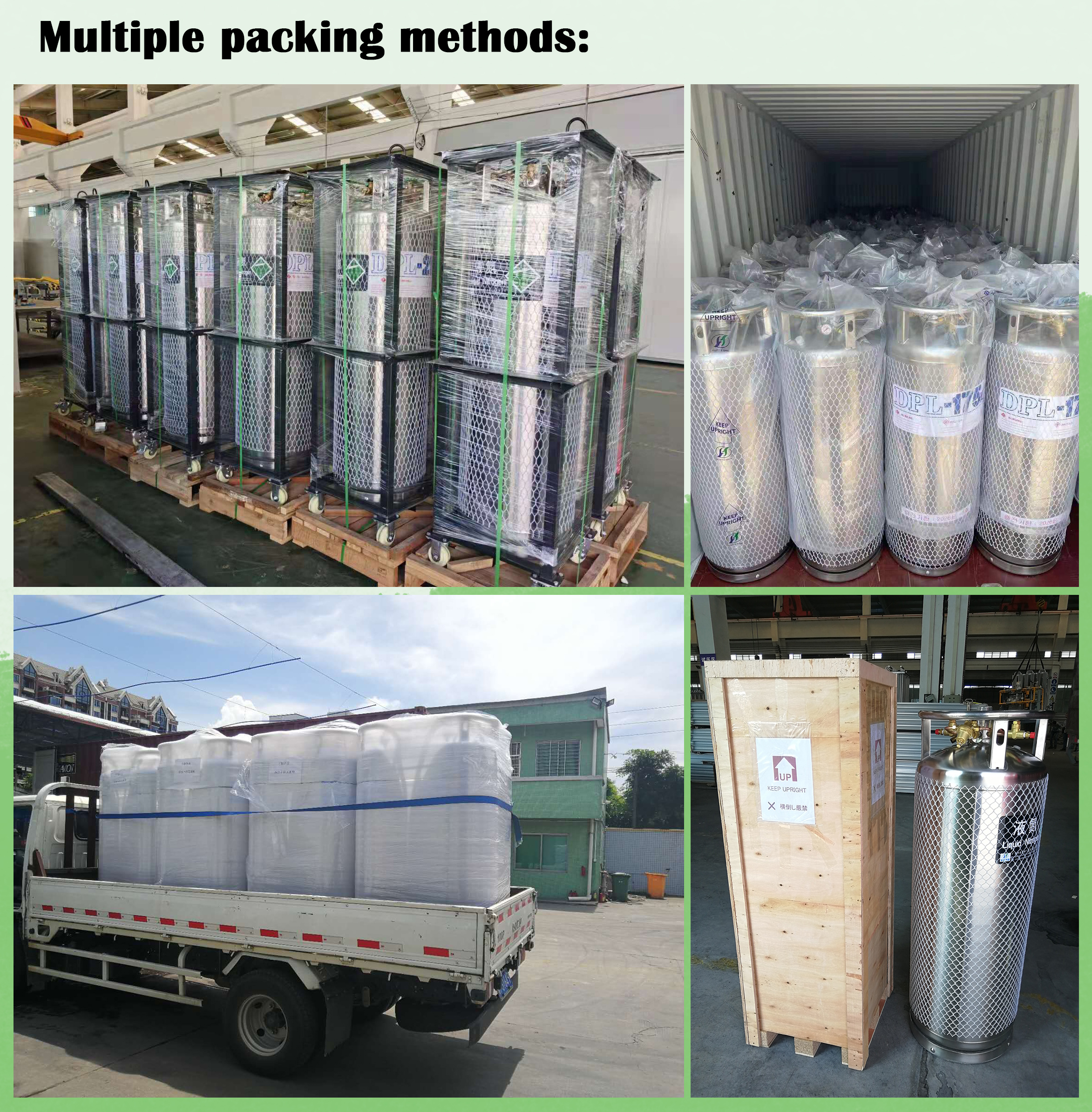 499L 1.44MPa Horizontal Lox Dura Cylinder Mobile Dewar Bottle For Laser ...