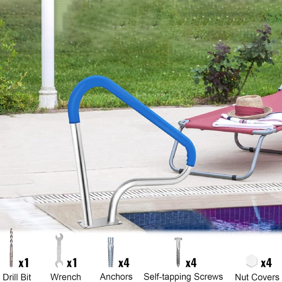 Stainless Steel 39x32 Contemporary Pool Entry Ladder for Apartments ...