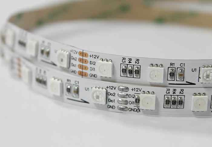 High Bright LED Lights Strips RGB SMD5050 24V IC LED Strip 10m/roll