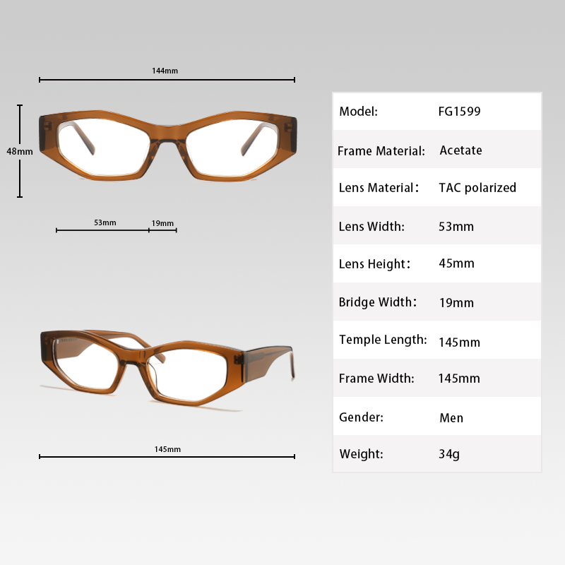 New Arrival Stylish Polygon Optical Acetate Frame With Candy Color High ...